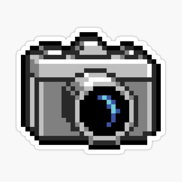 "Pixel Camera Icon" Sticker for Sale by da-ux-designer | Redbubble