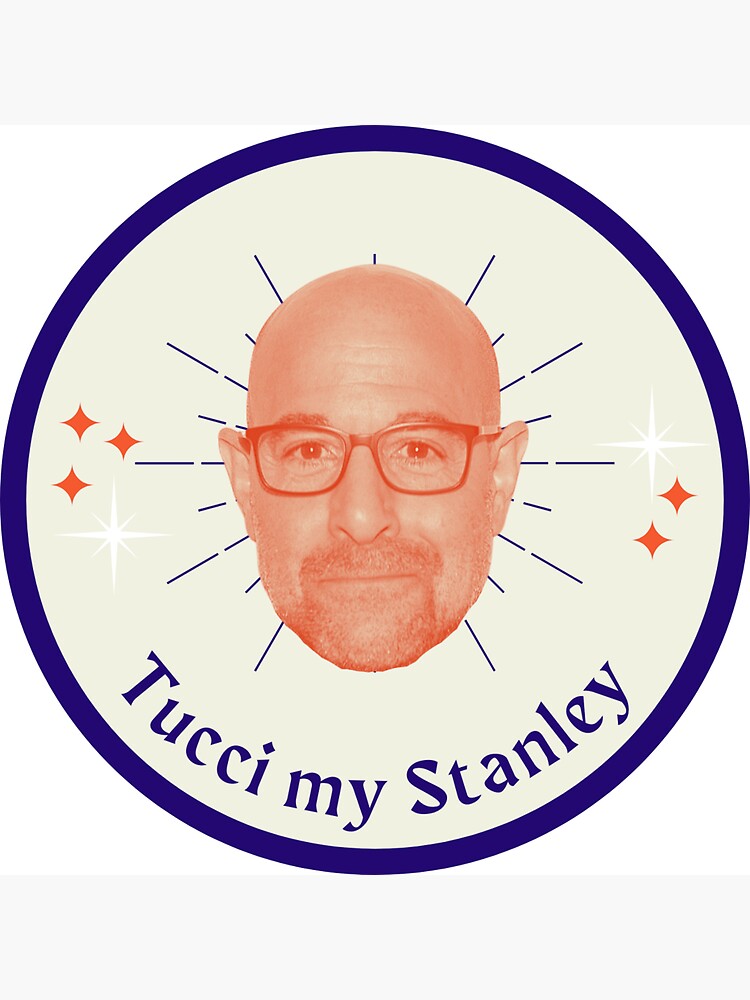 "Stanley Tucci Fanbadge" Sticker for Sale by ashertess | Redbubble