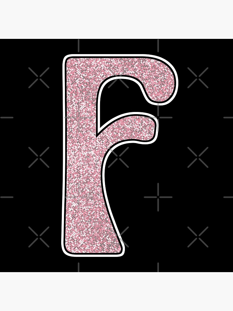 Póster «Letra rosada F del alfabeto del estilo del brillo inicial» de ...