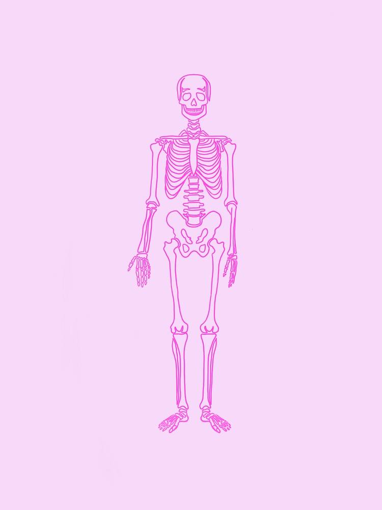 "Pink Skeleton " Sticker for Sale by lilystevenson | Redbubble