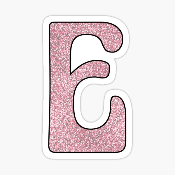 "Pink Letter E Glitter Style Alphabet Initial " Sticker for Sale by ...