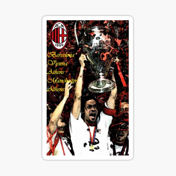 "Paolo Maldini - 5 times European cup winner" Sticker for Sale by ...
