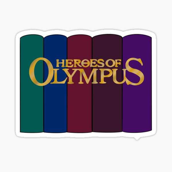 "Heroes of Olympus Bookstack" Sticker for Sale by doodlesbyCara | Redbubble