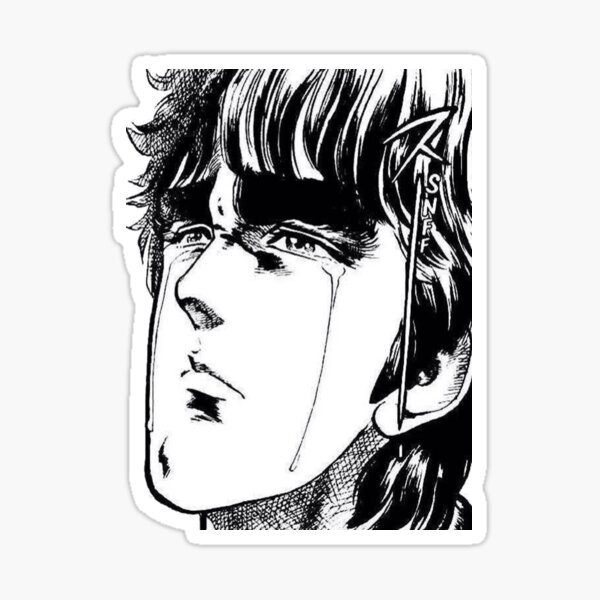 "Manly Tears" Sticker for Sale by scullo | Redbubble