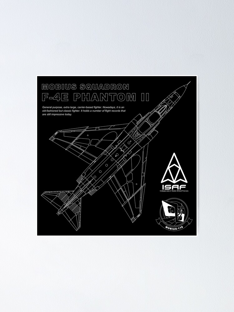 "Ace Combat F-4E Phantom II Blueprint" Poster by fareast | Redbubble