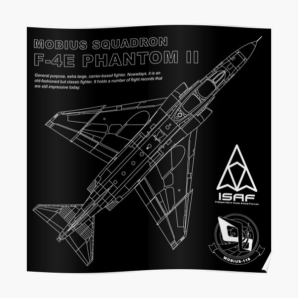 "Ace Combat F-4E Phantom II Blueprint" Poster by fareast | Redbubble