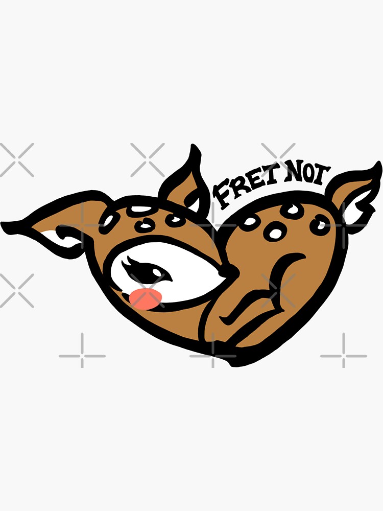"Fret Not Deer Heart | Inspired by The Amazing Devil" Sticker for Sale ...
