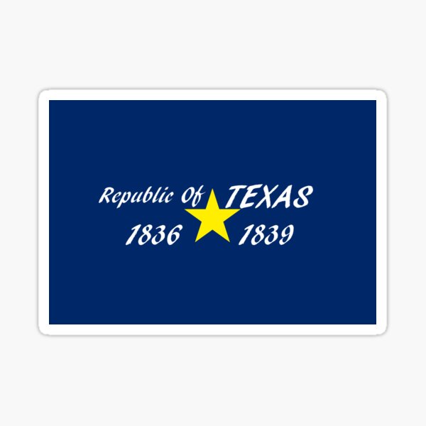 "Republic of Texas Flag (1836-1839)" Sticker for Sale by ...
