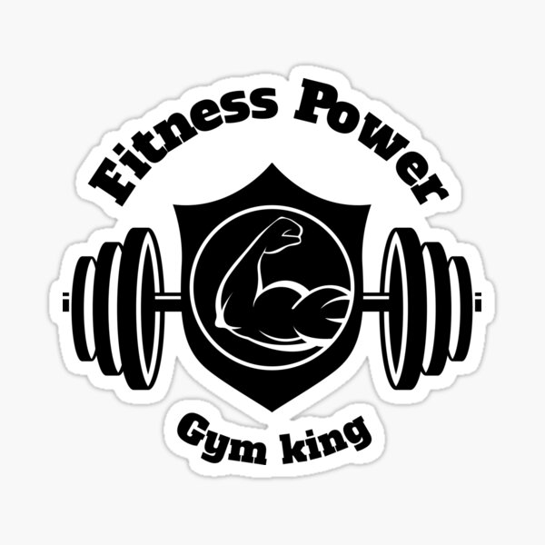 "Gym King Logo for Fitnees and body builder" Sticker for Sale by ...