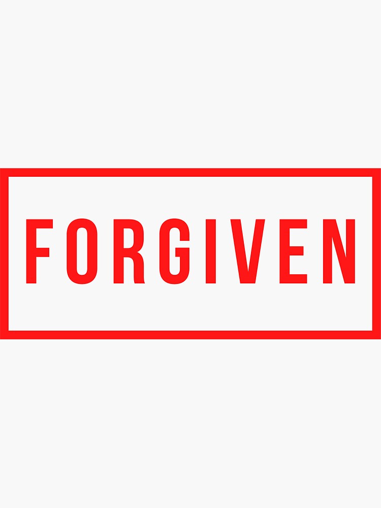 "Forgiven" Sticker for Sale by SobroART | Redbubble