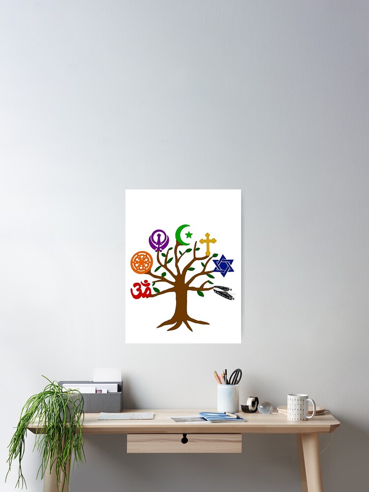 "Interfaith Tree" Poster for Sale by gracemakenna | Redbubble
