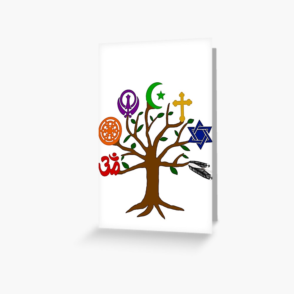 "Interfaith Tree" Greeting Card for Sale by gracemakenna | Redbubble