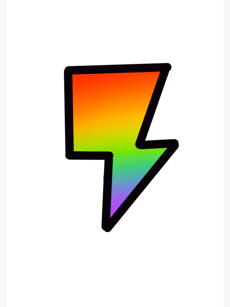 "Rainbow lightning bolt" Sticker for Sale by ceboehm | Redbubble