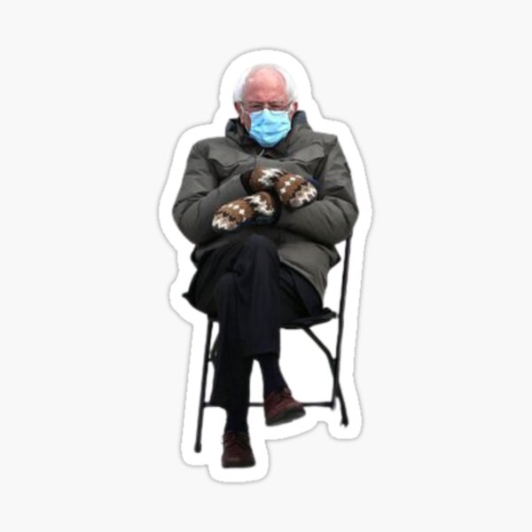 "Bernie Sanders Meme - Mittens Folding Chair Iconic Look Biden ...