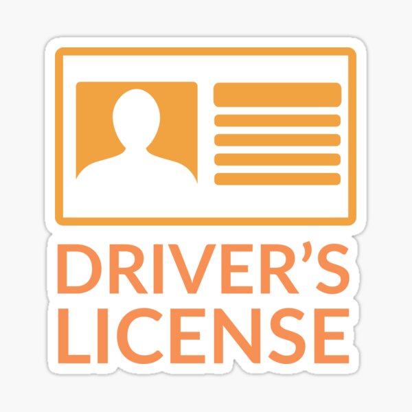 "Driver's License" Sticker for Sale by efenem | Redbubble