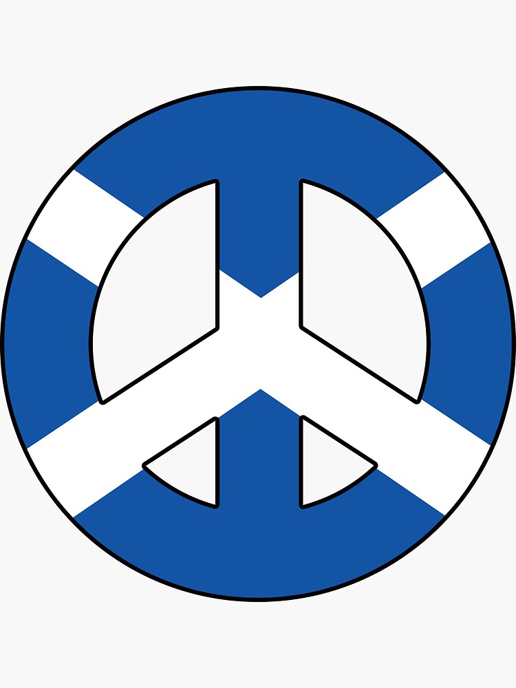 "Scottish Peace Sign" Sticker for Sale by wickedcartoons | Redbubble