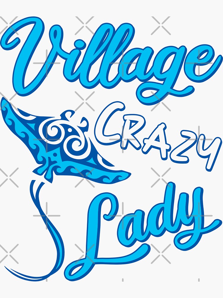 "Village Crazy Lady" Sticker for Sale by parkadventure | Redbubble