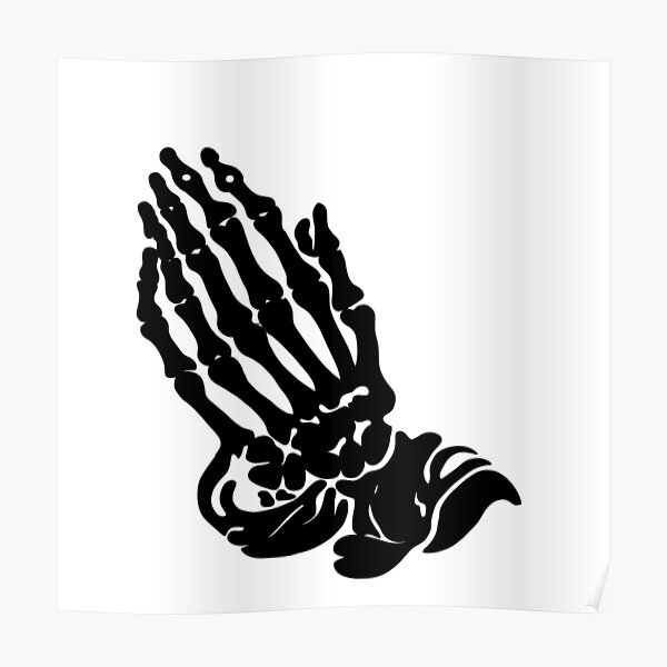 "Drake skeleton praying hands " Poster for Sale by slugworm | Redbubble