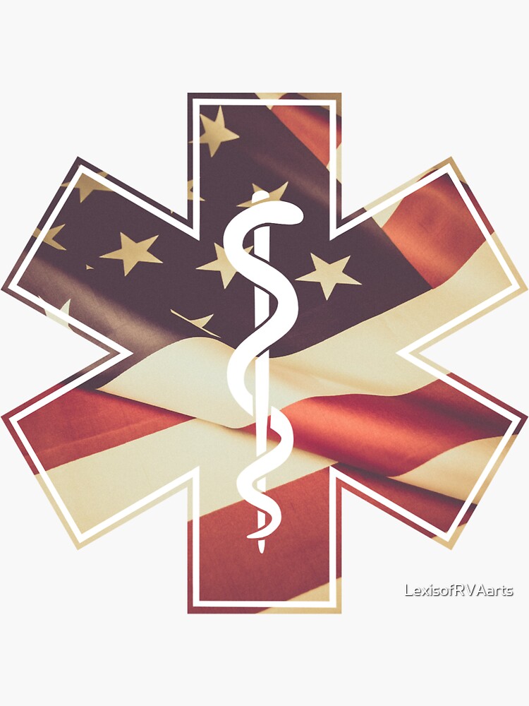 "EMS Star of Life" Sticker for Sale by LexisofRVAarts | Redbubble