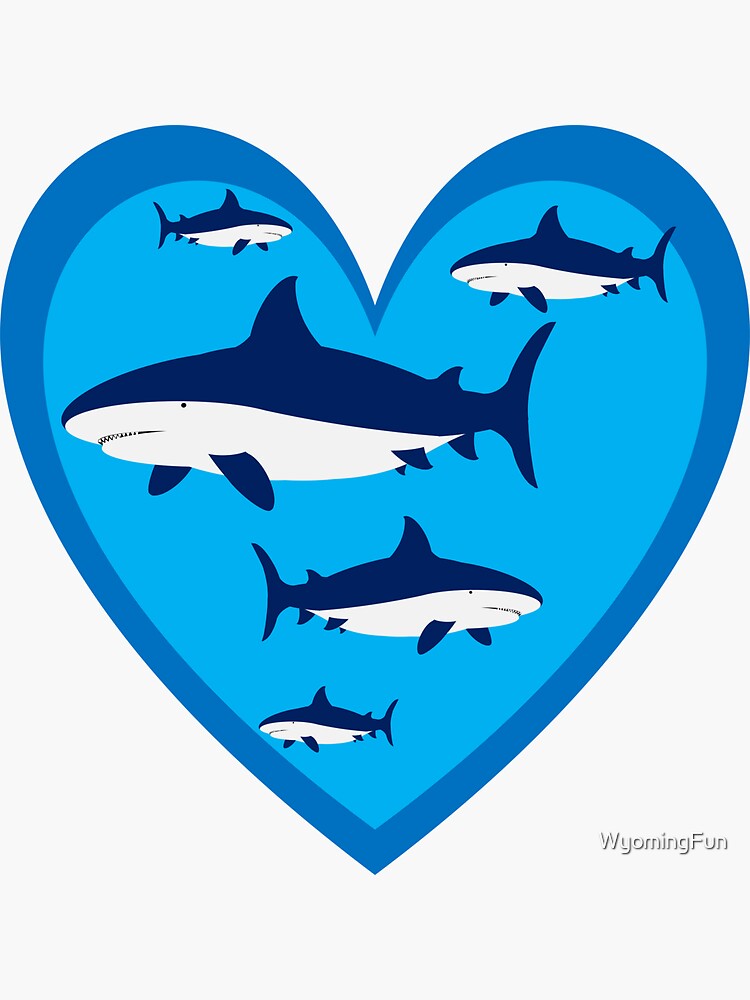 "Sharks in Heart - Dark Blue (tiburón in Spanish, requin in French ...