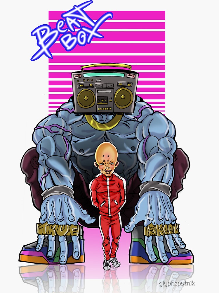 "Beatbox" Sticker for Sale by glyphsputnik | Redbubble