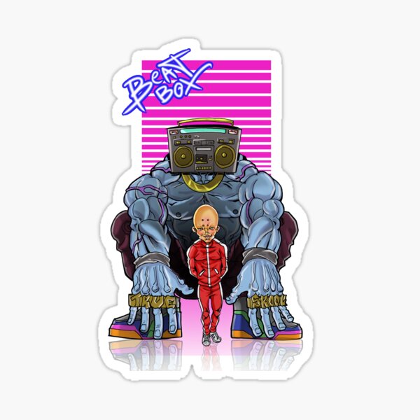 "Beatbox" Sticker for Sale by glyphsputnik | Redbubble