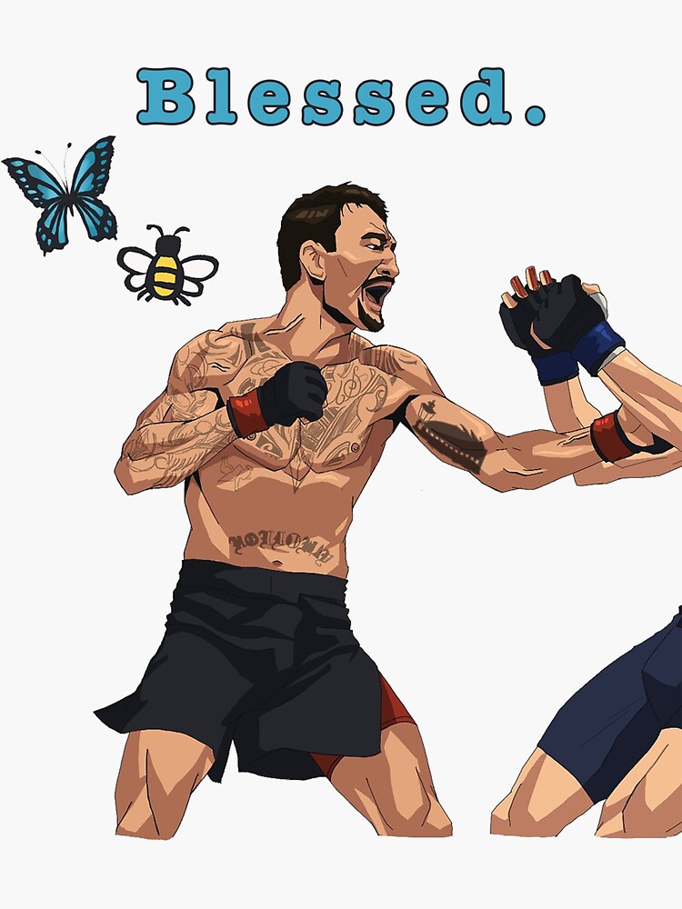 "Max Holloway - Blessed MMA - Hawaii BMF" Sticker for Sale by snavjivan ...