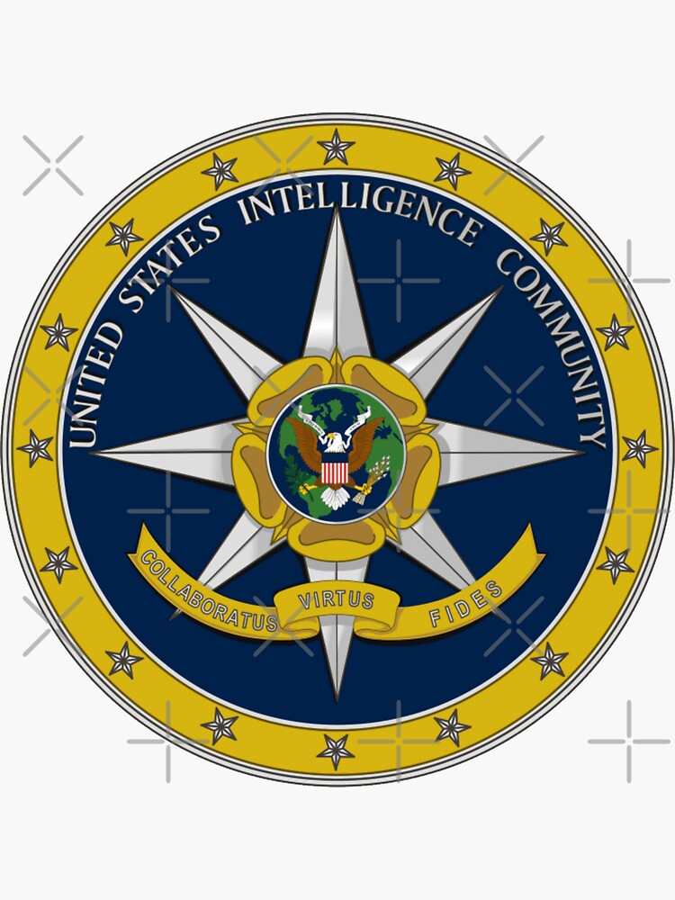 "UNITED STATES INTELLIGENCE COMMUNITY IC" Sticker by enigmaticone ...