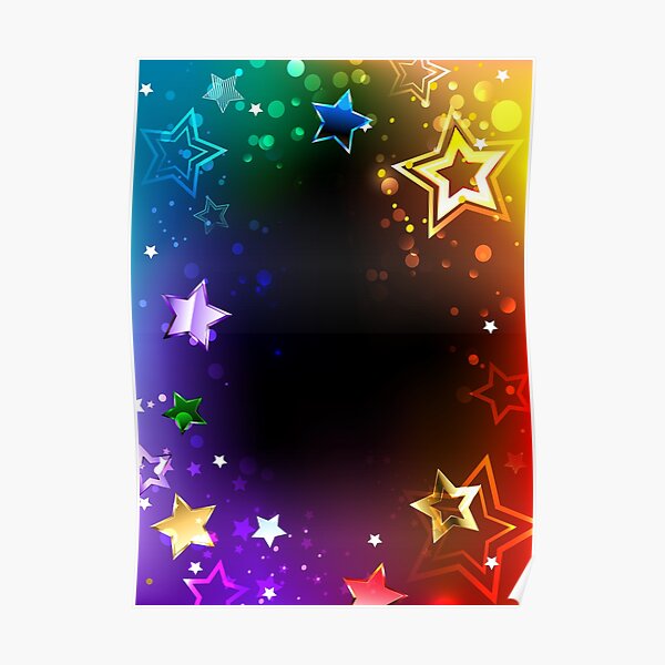 "Rainbow Frame with Stars" Poster for Sale by Blackmoon9 | Redbubble