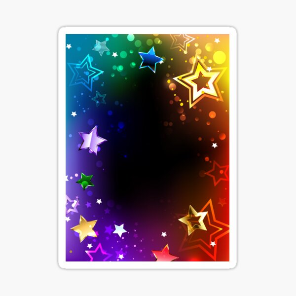 "Rainbow Frame with Stars" Sticker for Sale by Blackmoon9 | Redbubble