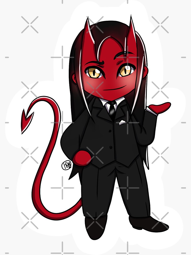 "Chibi Devil" Sticker for Sale by HexedWings | Redbubble