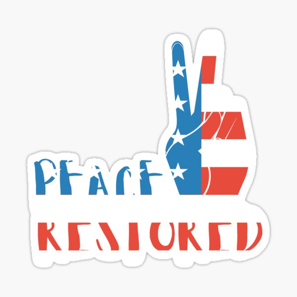 "Peace restored" Sticker by kawaiichan-desu | Redbubble
