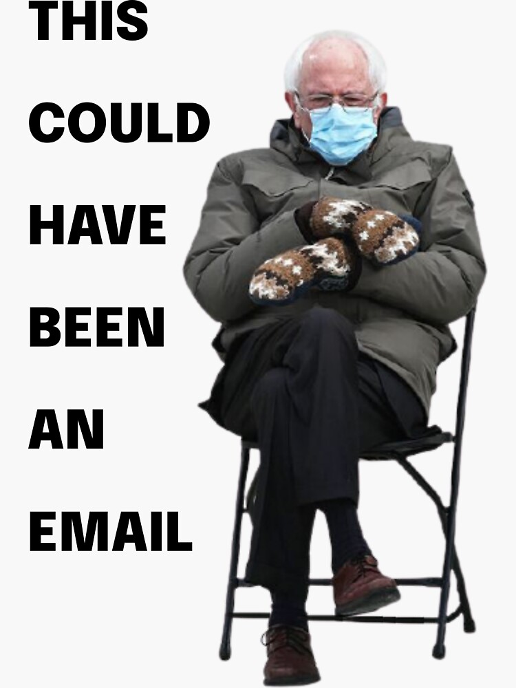 "Bernie Sanders Mittens Inauguration Meme" Sticker for Sale by gillys ...