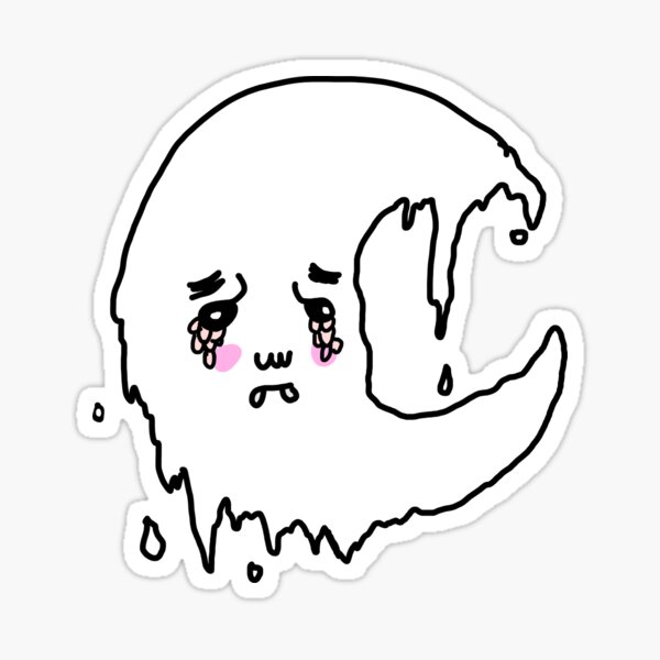 "Cartoon Dripping Moon" Sticker for Sale by slugworm | Redbubble
