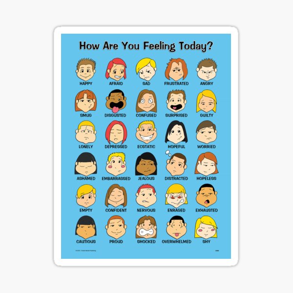 "How are You Feelings" Sticker by barbarapropst3 | Redbubble