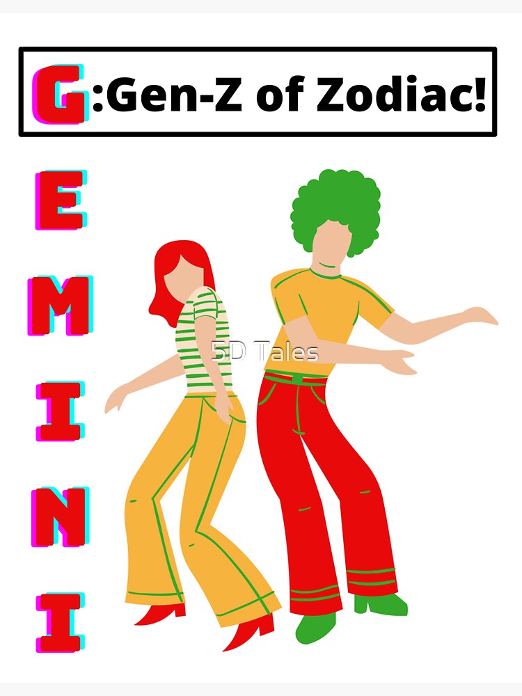 "Gemini Definition: Zodiac Water Sign Edition " Sticker by DecaStore ...