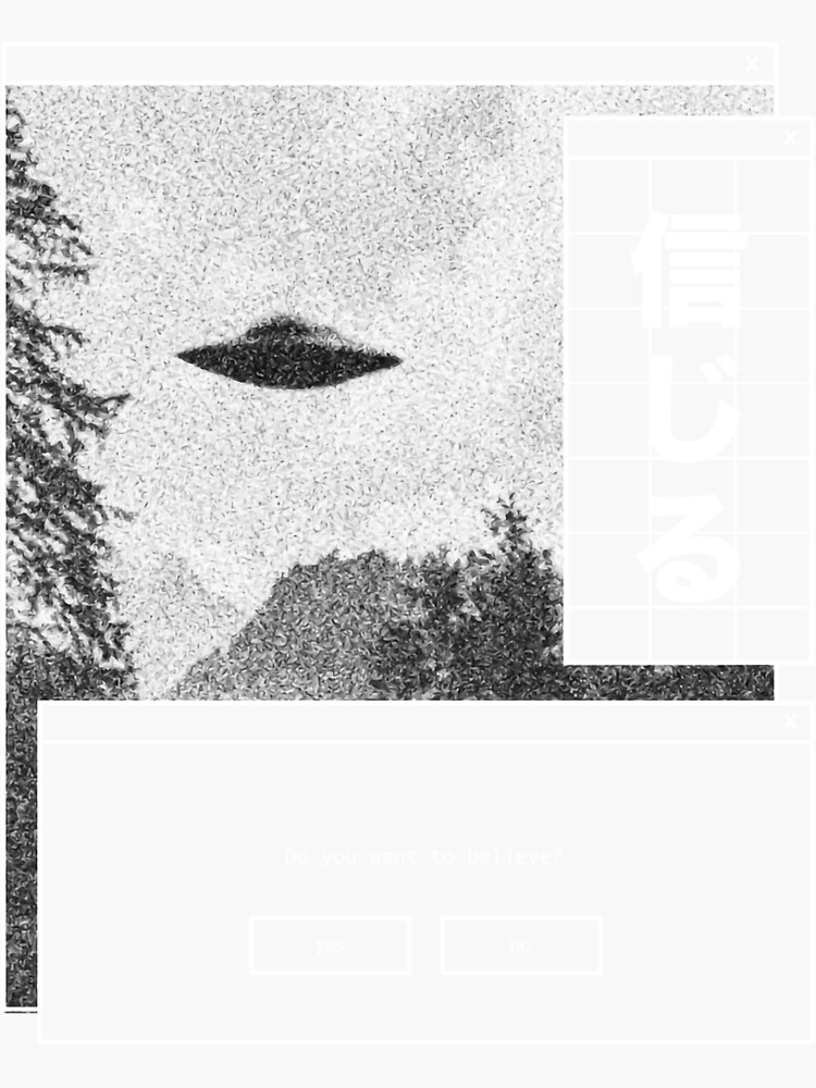 "UFO Vaporwave Aesthetic Japanese 80s Synthwave Japan" Sticker for Sale ...