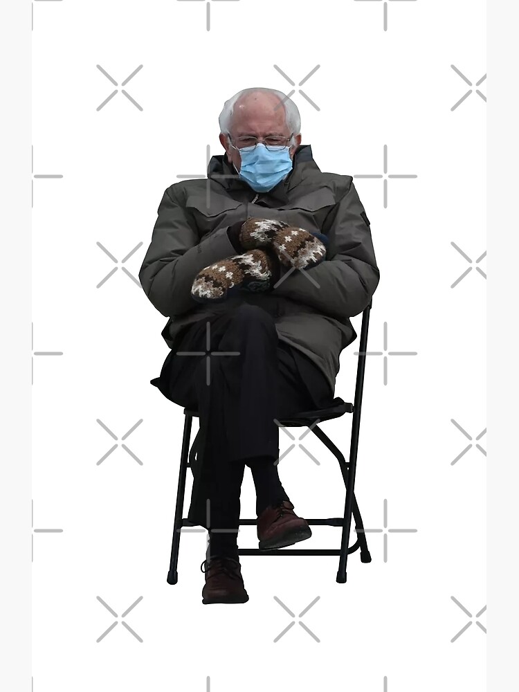 "Bundled Up Bernie Meme" Canvas Print for Sale by BeerBro-Designs ...