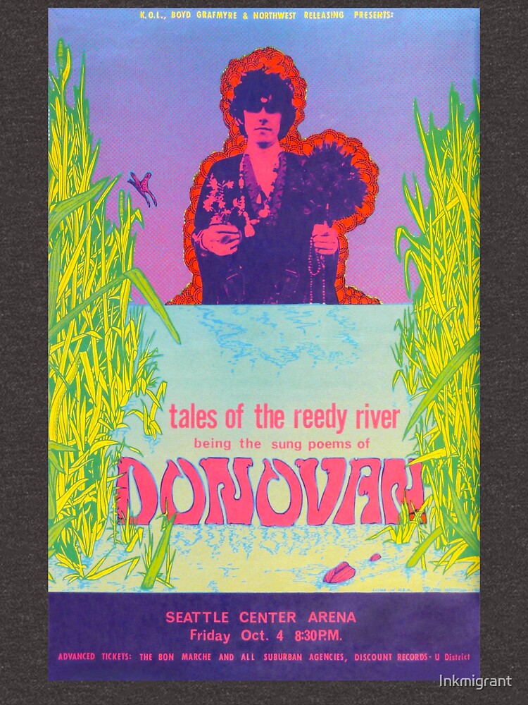 "Donovan poster." T-shirt for Sale by Inmigrant | Redbubble | and roll ...