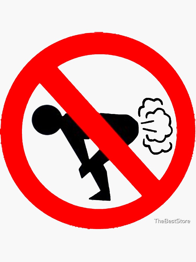 "No Fart" Sticker for Sale by TheBestStore | Redbubble