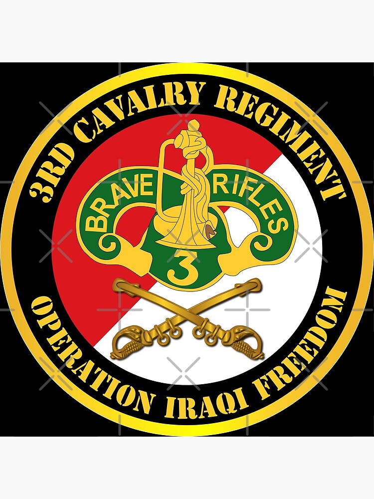 "Army - 3rd Cavalry Regiment DUI - Red White - Operation Iraqi Freedom ...