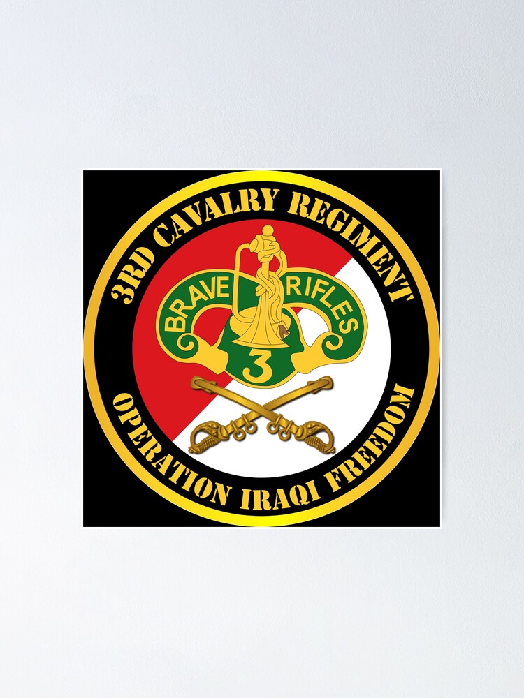 "Army - 3rd Cavalry Regiment DUI - Red White - Operation Iraqi Freedom ...