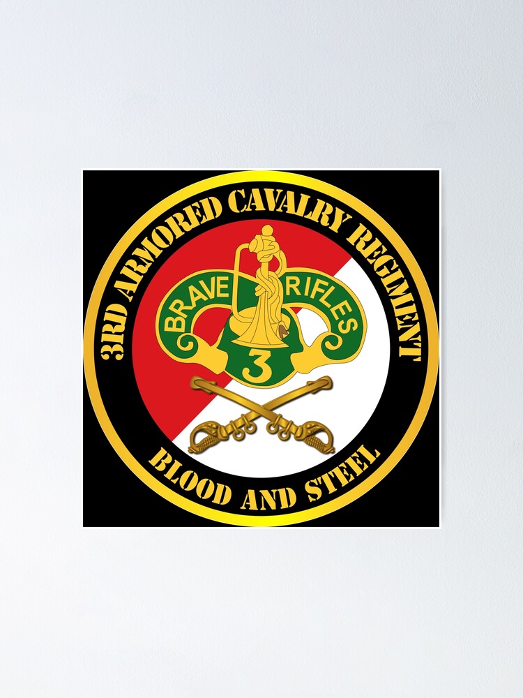 "Army - 3rd Armored Cavalry Regiment DUI - Red White - Blood and Steel ...