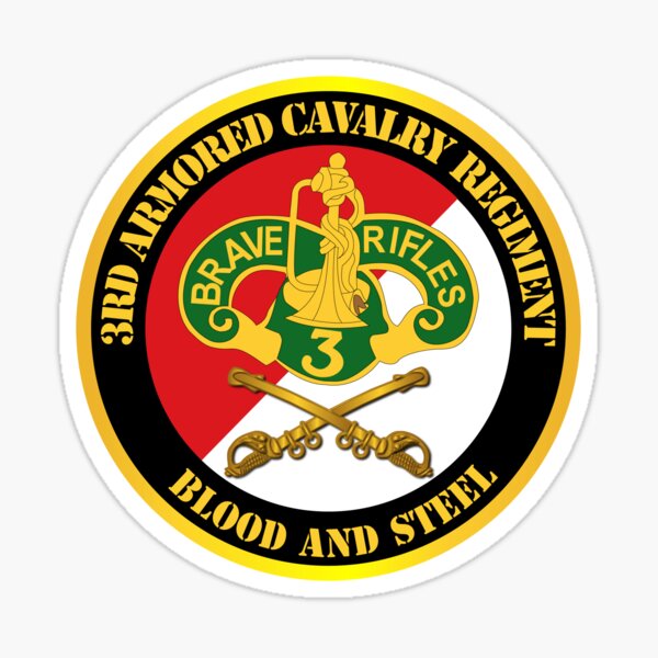 "Army - 3rd Armored Cavalry Regiment DUI - Red White - Blood and Steel ...