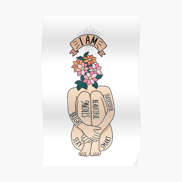 "Self love drawing art" Poster by AznavourByKarin | Redbubble