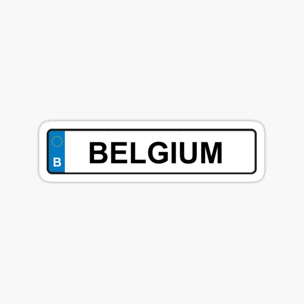 "Realistic Belgium License Plate" Sticker for Sale by T-warrior | Redbubble
