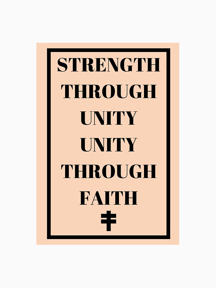 "Strength Through Unity Unity Through Faith V for Vendetta" T-shirt by ...