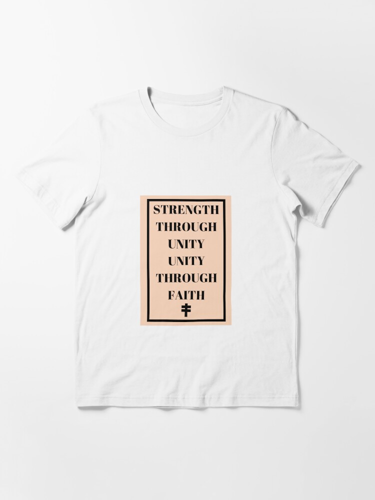 "Strength Through Unity Unity Through Faith V for Vendetta" T-shirt by ...