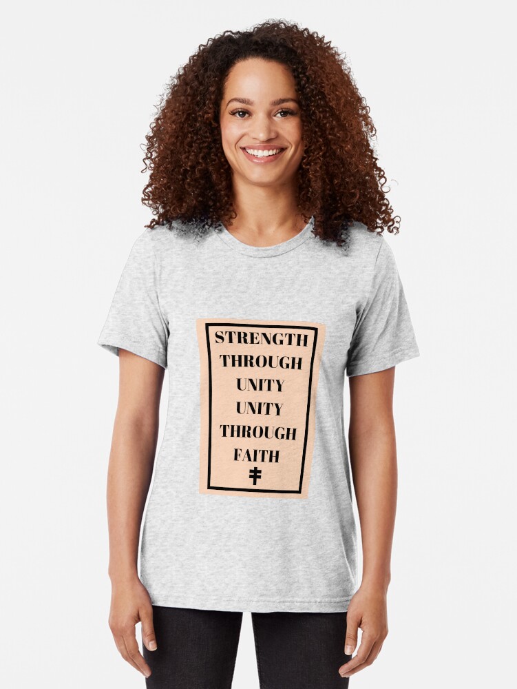 "Strength Through Unity Unity Through Faith V for Vendetta" T-shirt by ...