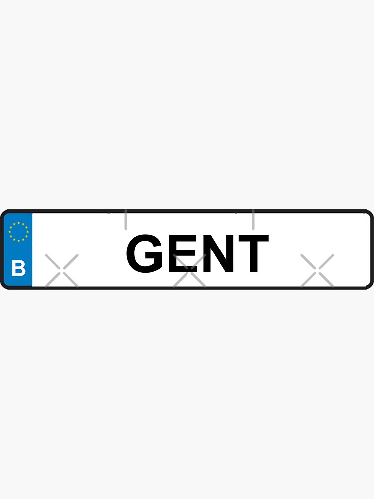 "Realistic Gent License Plate" Sticker for Sale by T-warrior | Redbubble